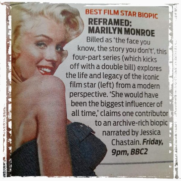 Marilyn ‘Reframed’ on BBC2 – The Marilyn Report